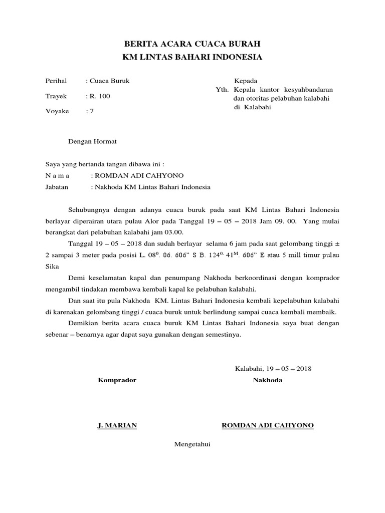 Contoh Berita Cuaca - Lina Pdf