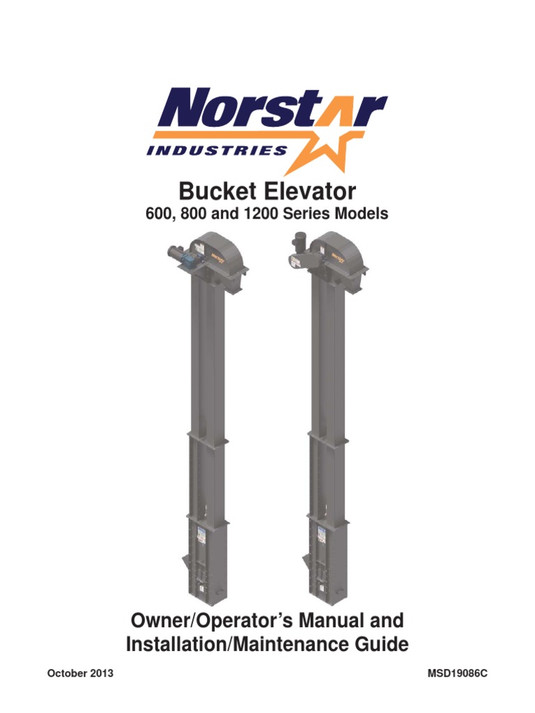 Installation and Safety Manual for Norstar Bucket Elevators | PDF ...