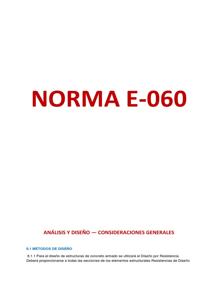 Norma e 060 | Descargar gratis PDF | Doblar | Hormigón