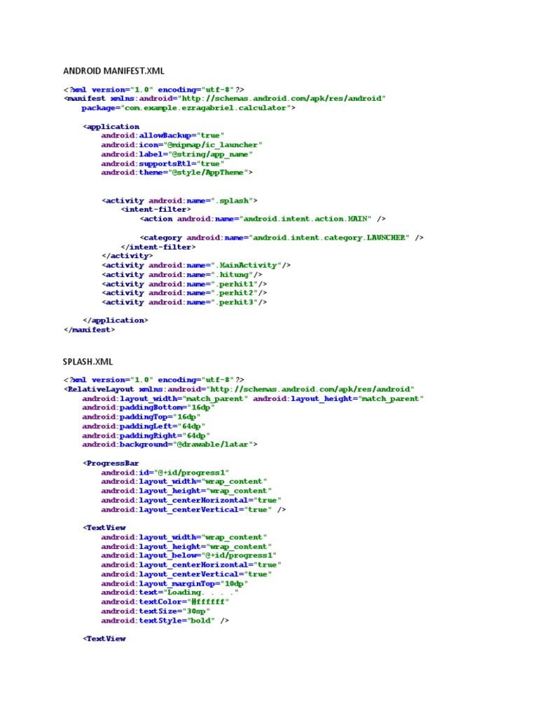 Android Manifest | PDF | Android (Operating System) | Online Services