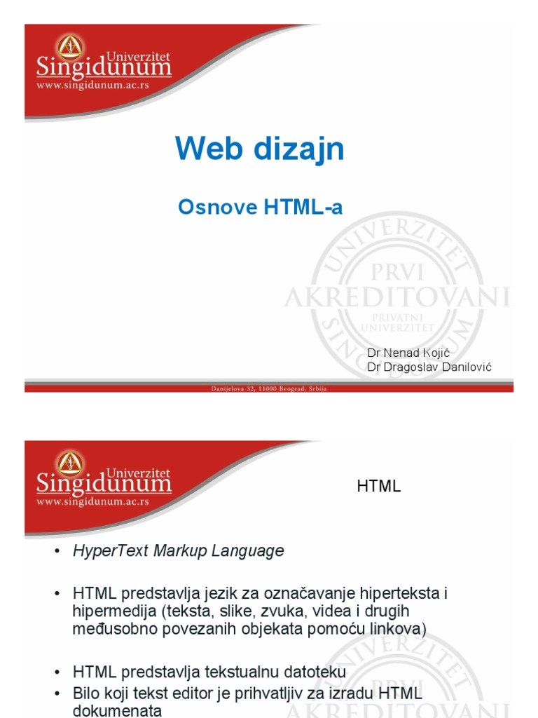 Osnove Web Dizajna PDF | PDF