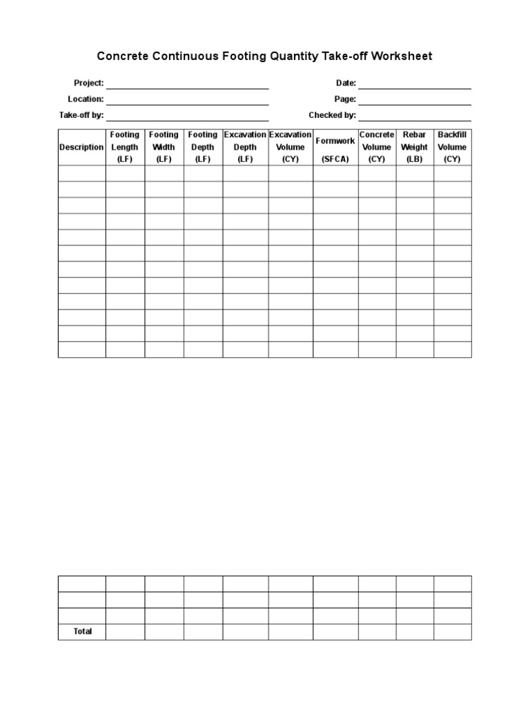 Concrete Volume Calculation | PDF | Column | Foot (Unit)