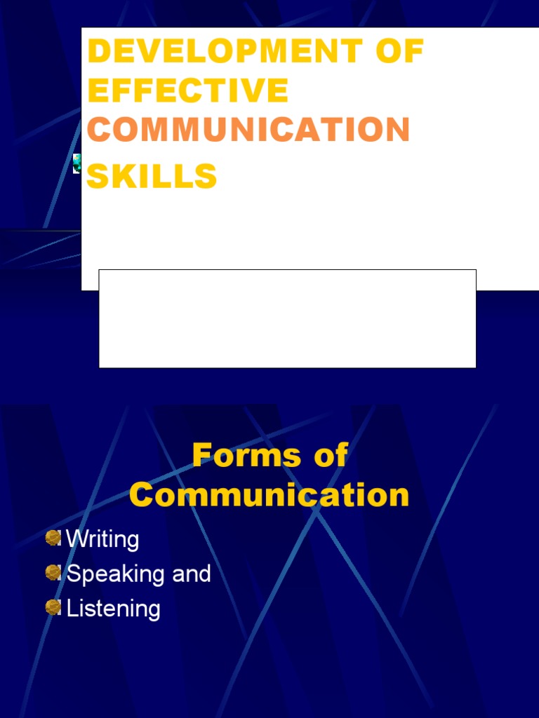 Development of Effective Communication Skills | PDF | Communication | Mind