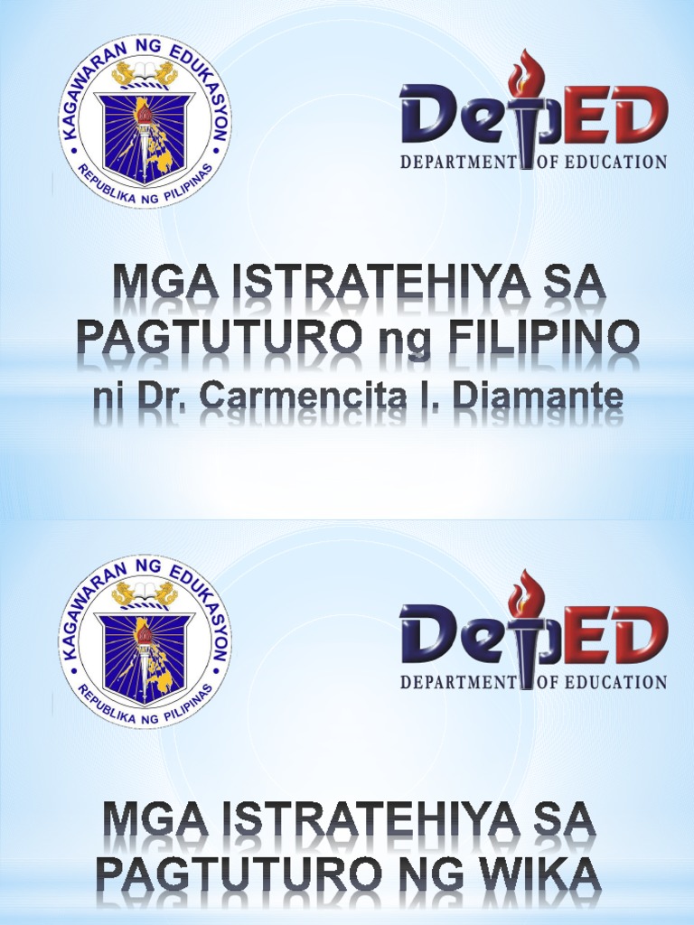 Mga Istratehiya Sa Pagtuturo NG Filipino | PDF