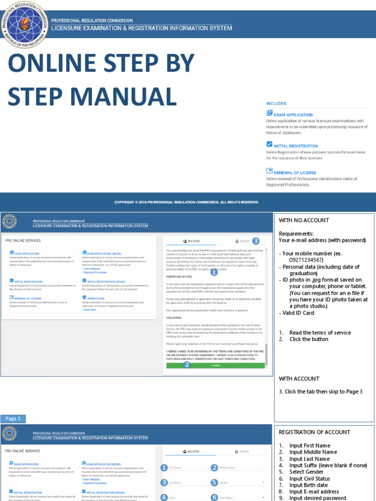Leris Online Step by Step | Identity Document | Password