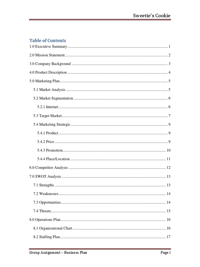Sweetie's Cookies Business Plan | PDF | Retail | Online Shopping