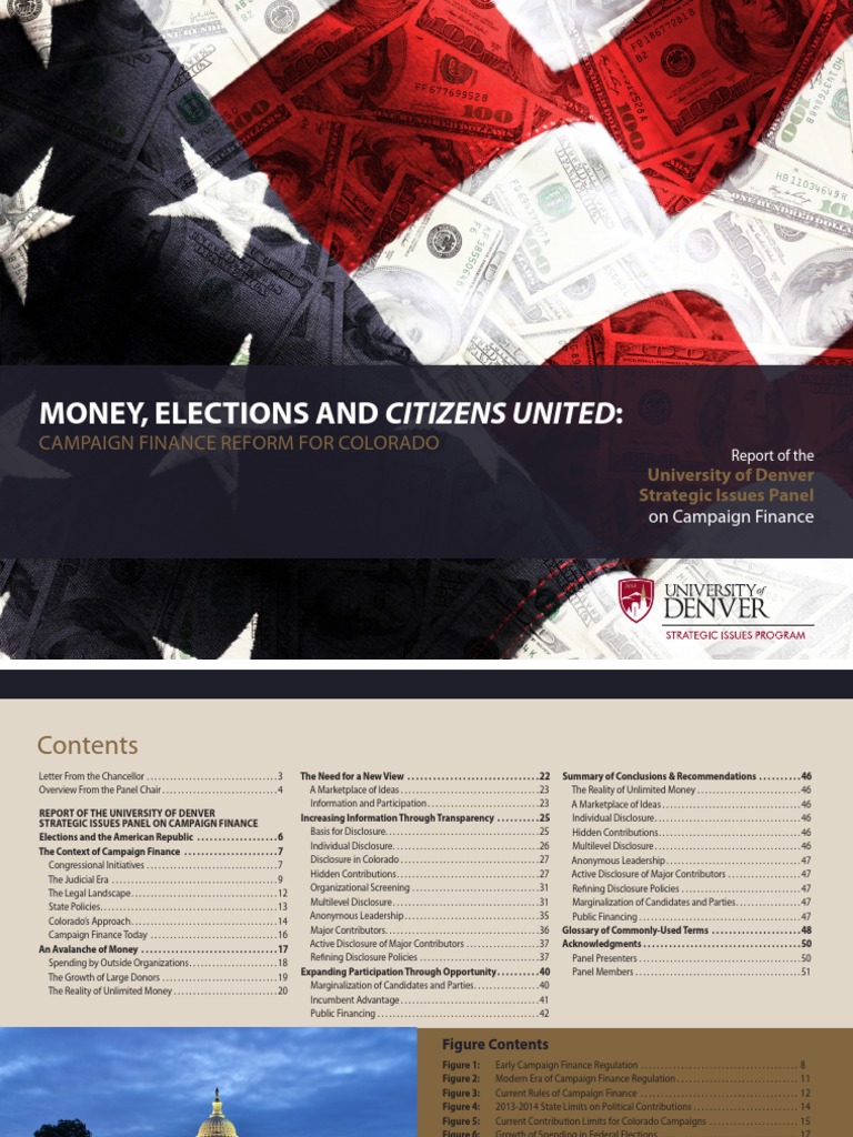 Campaign Finance Report Final | PDF | Citizens United V. Fec | Buckley ...