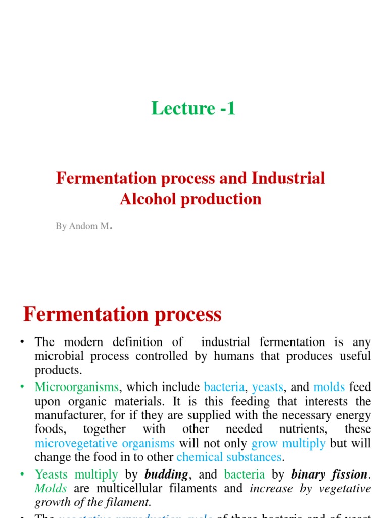 Industrial Alcohol Production Process | PDF | Ethanol | Distillation