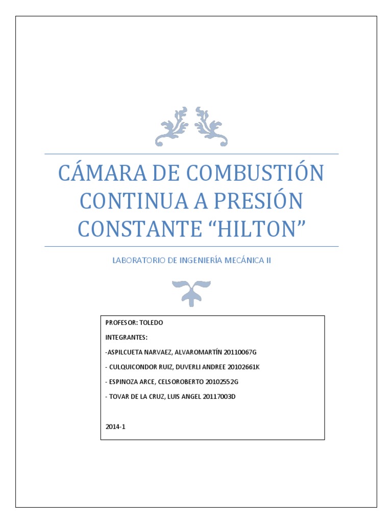 Cámara Hilton Definitiva | PDF | Combustión | Combustibles