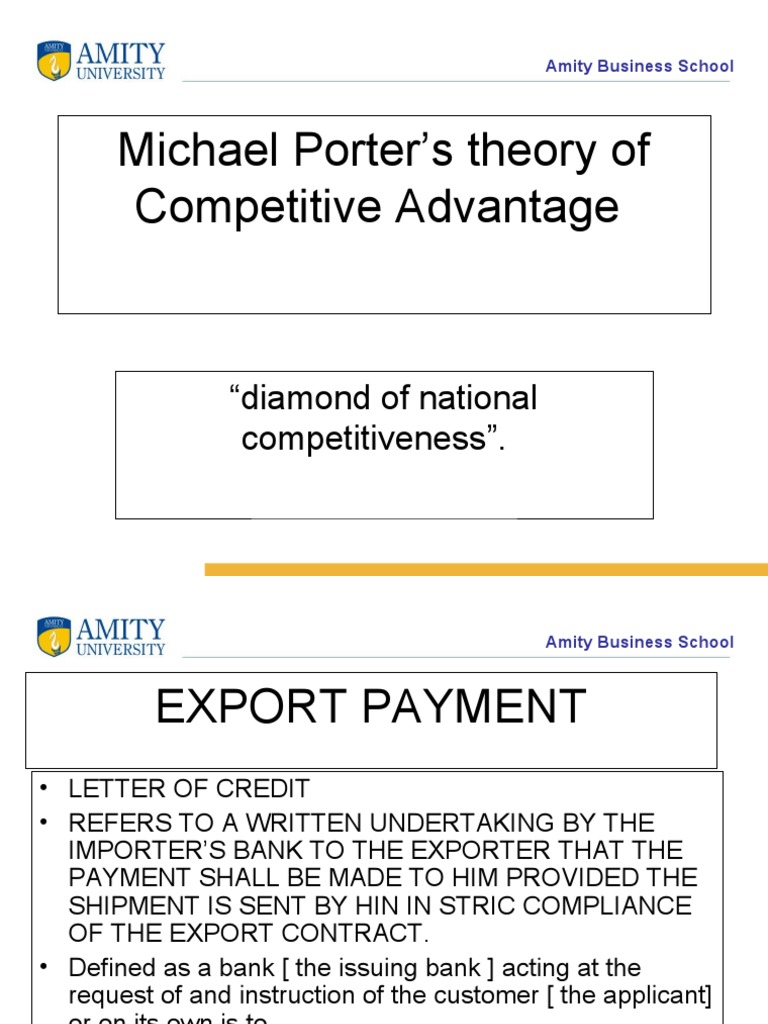 Michael Porter's Theory of Competitive Advantage: "Diamond of National ...