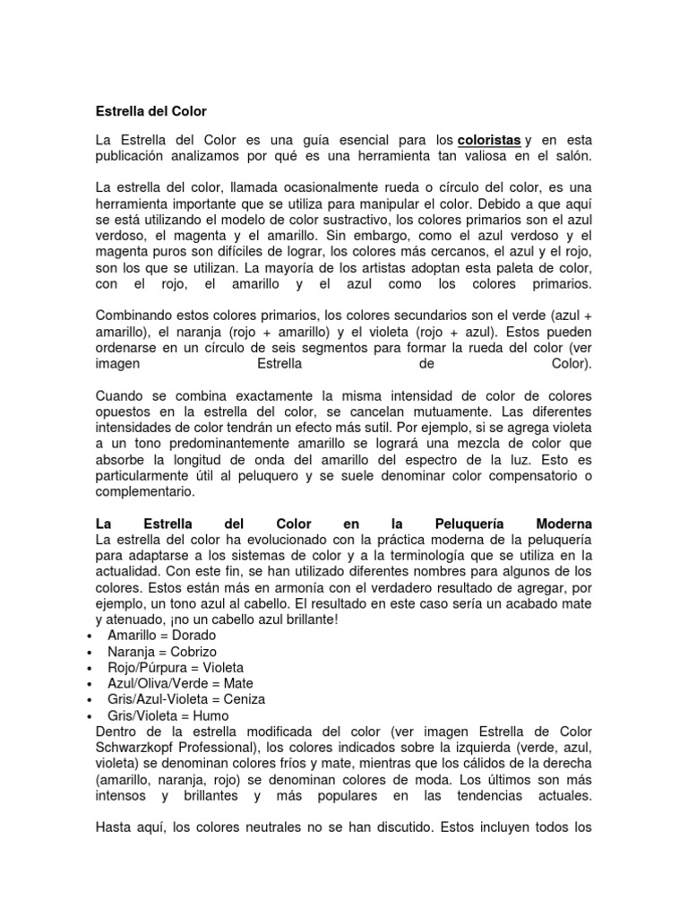 Estrella Del Color | PDF | Amarillo | Color