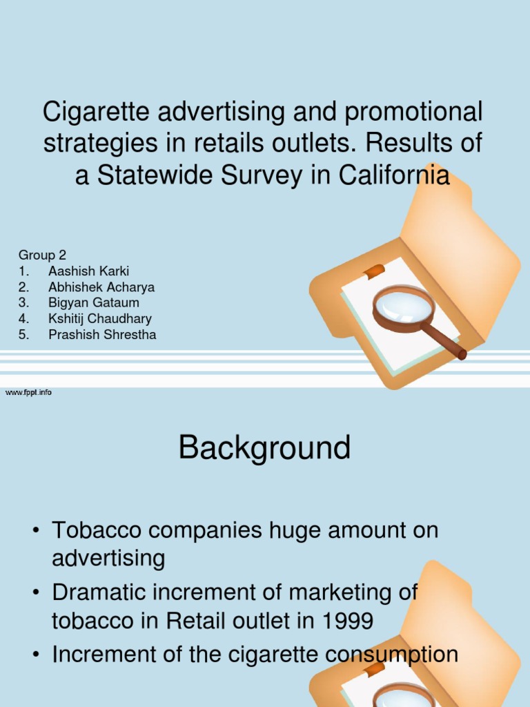 Cigarette Advertising and Promotional Strategies in Retails Outlets ...
