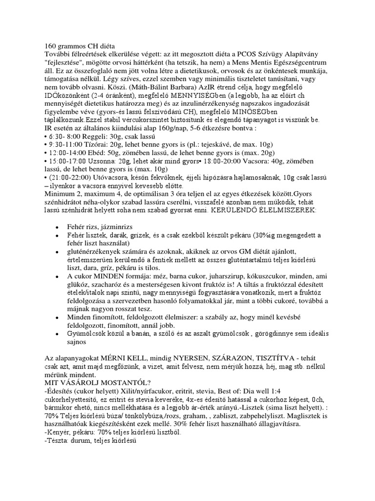 160 Grammos CH Diéta | PDF