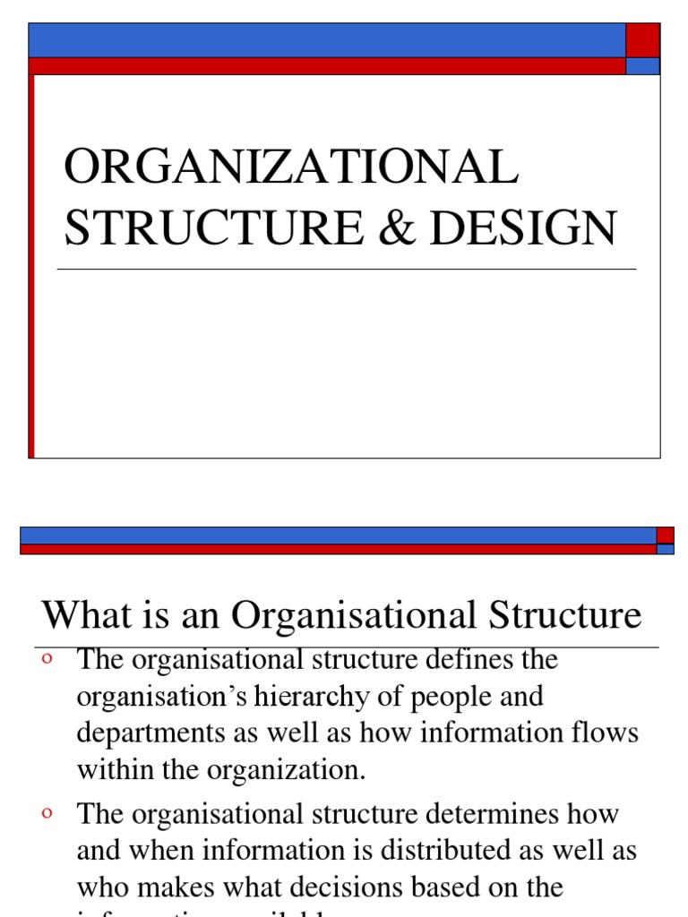 Organizational Structure Design & Components Explained | PDF ...