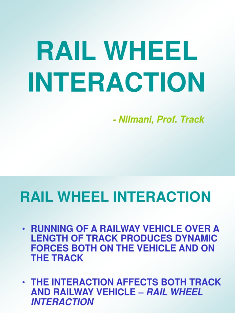Rail Wheel Interaction | PDF | Suspension (Vehicle) | Resonance