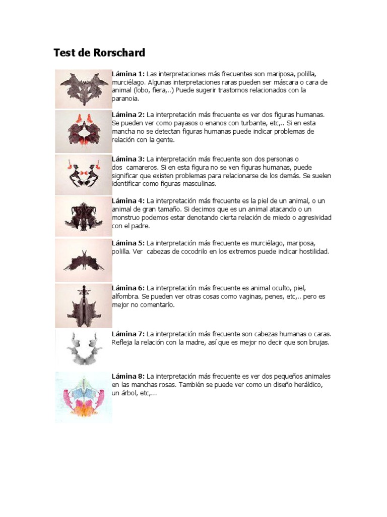 Test de Rorschard | PDF