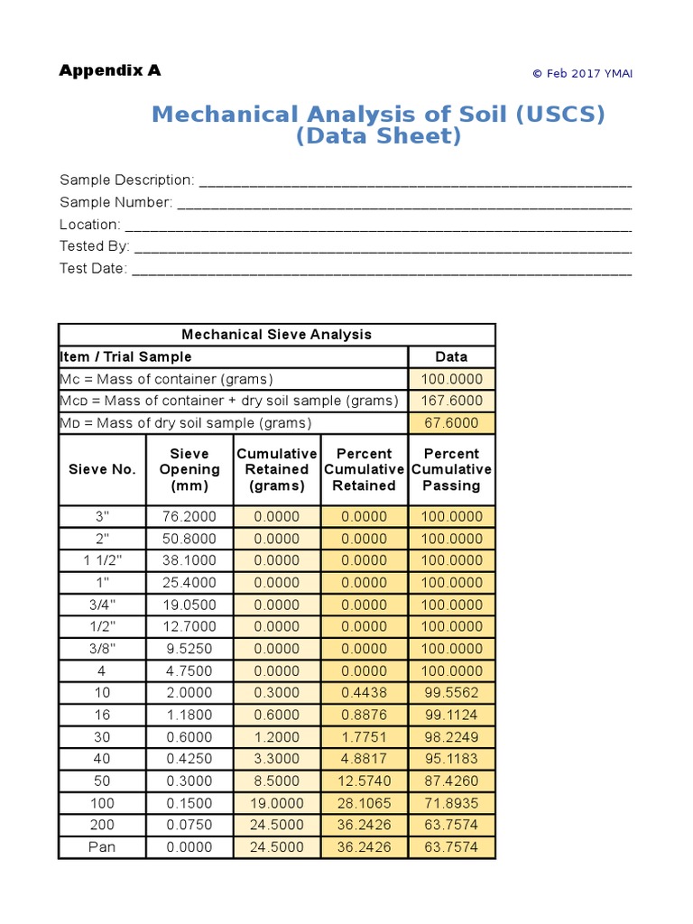 Excel Workbook No. 04 Mechanical Analysis | PDF | Nature