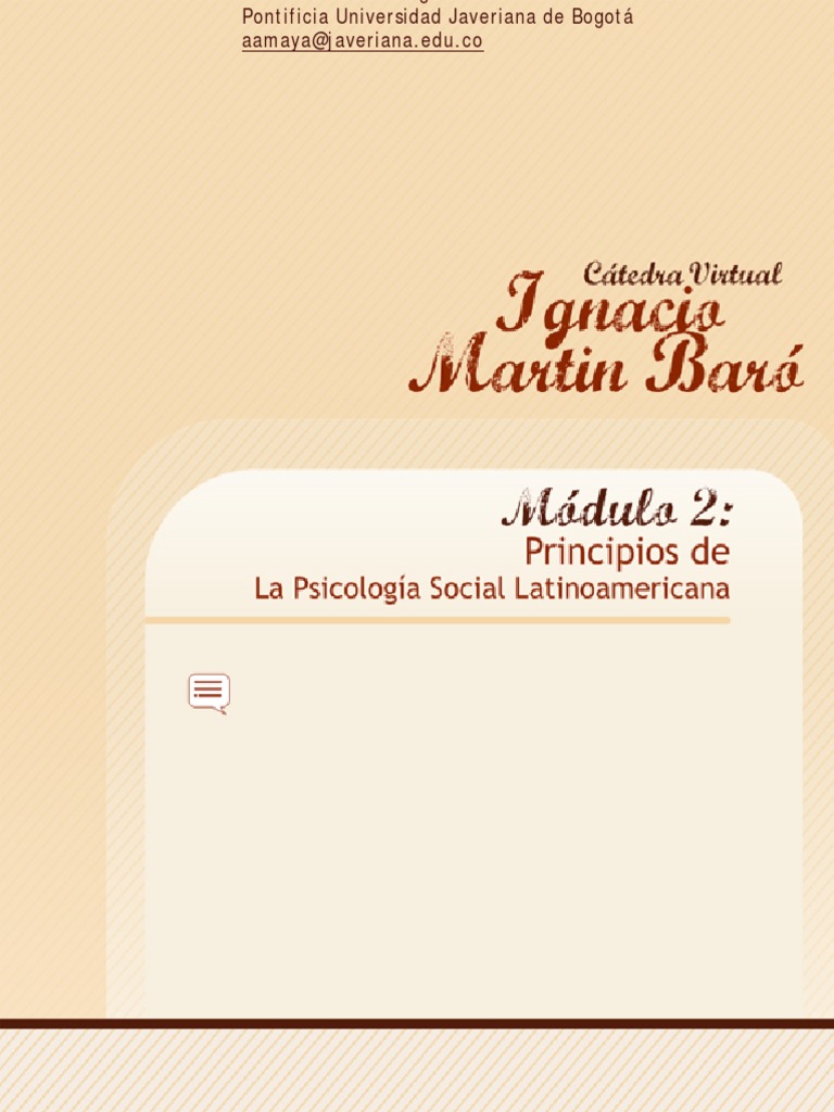 Psicología Social de la Liberación en América Latina | PDF | Sicología ...