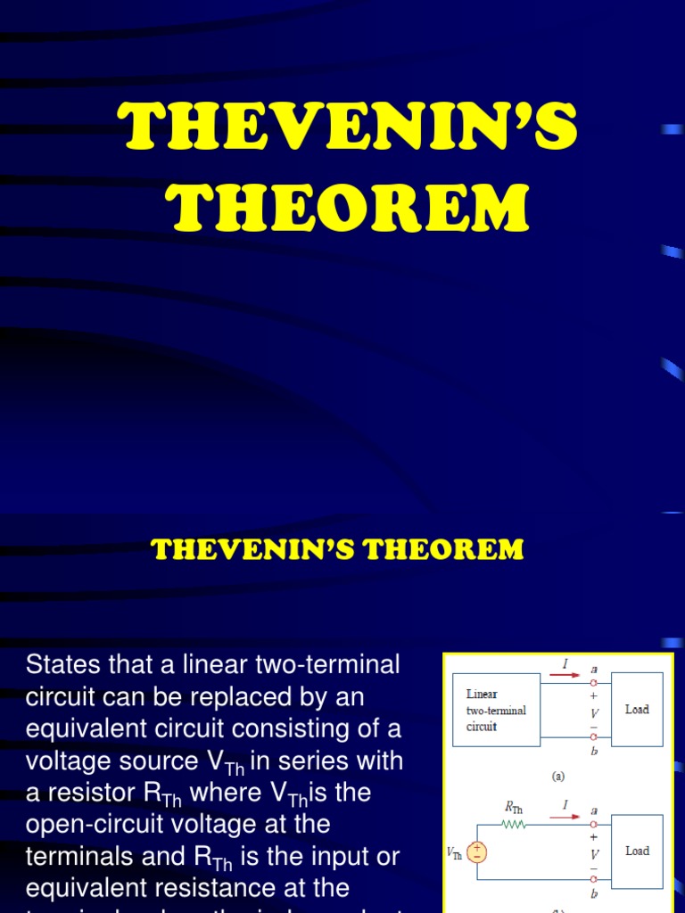Thevenin's Theorem Explained and Examples | PDF | Electrical Network ...