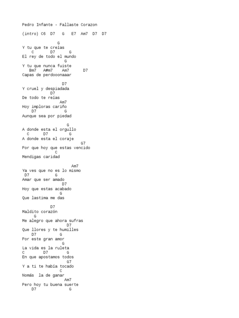 Fallaste Corazon | PDF