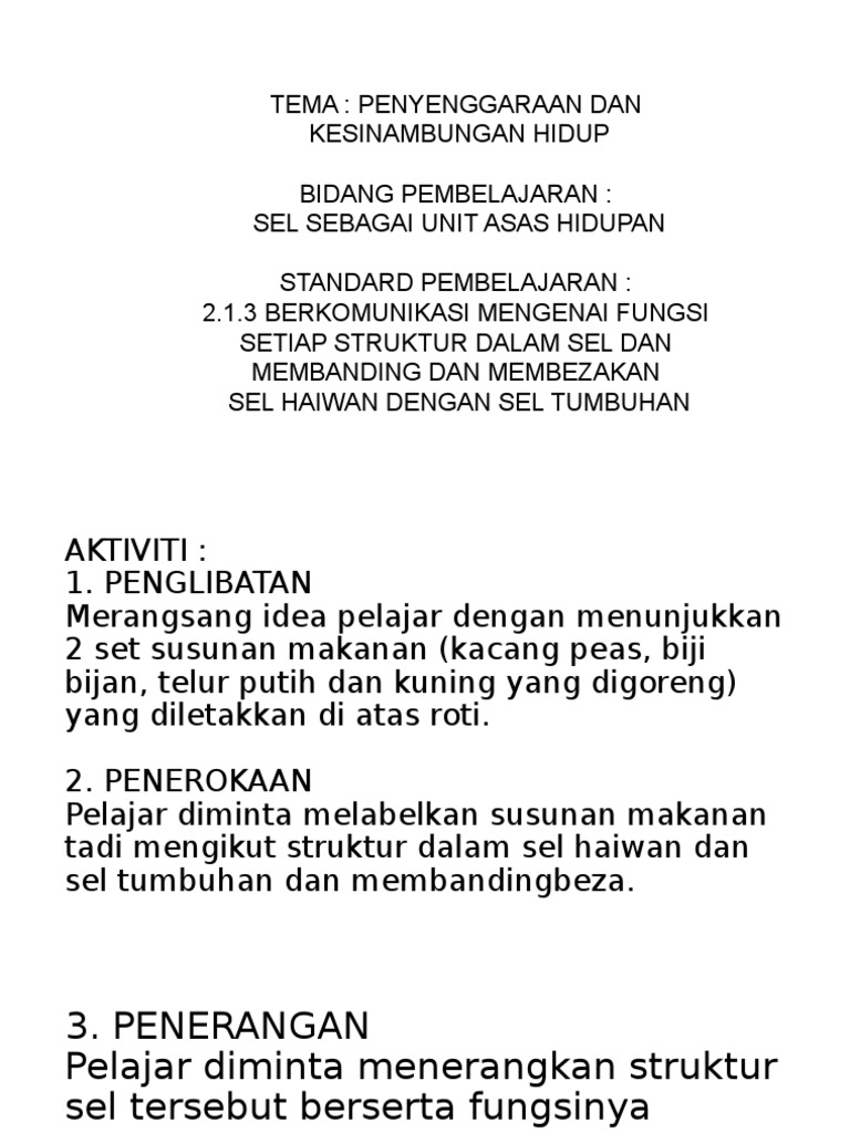 Contoh RPH 5e | PDF | Sains & Matematika