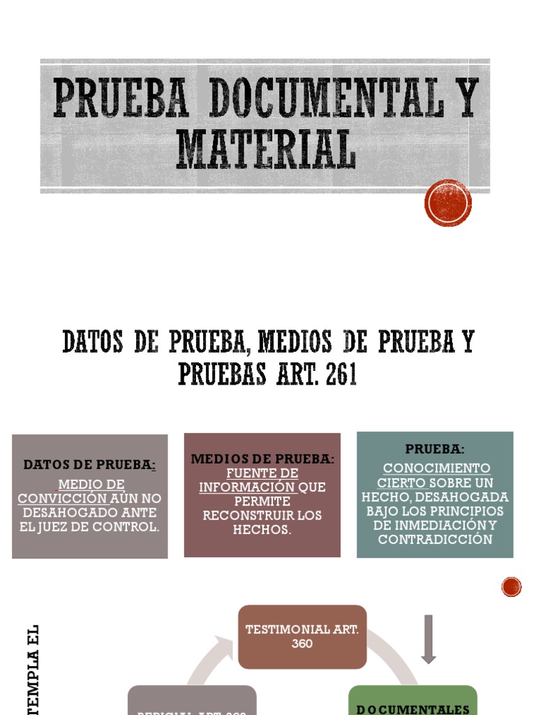 Prueba Documental y Material | Ensayos