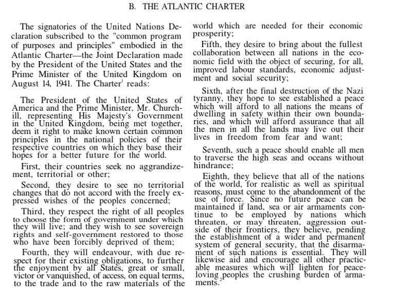 The Atlantic Charter | PDF | International Relations | Global Politics