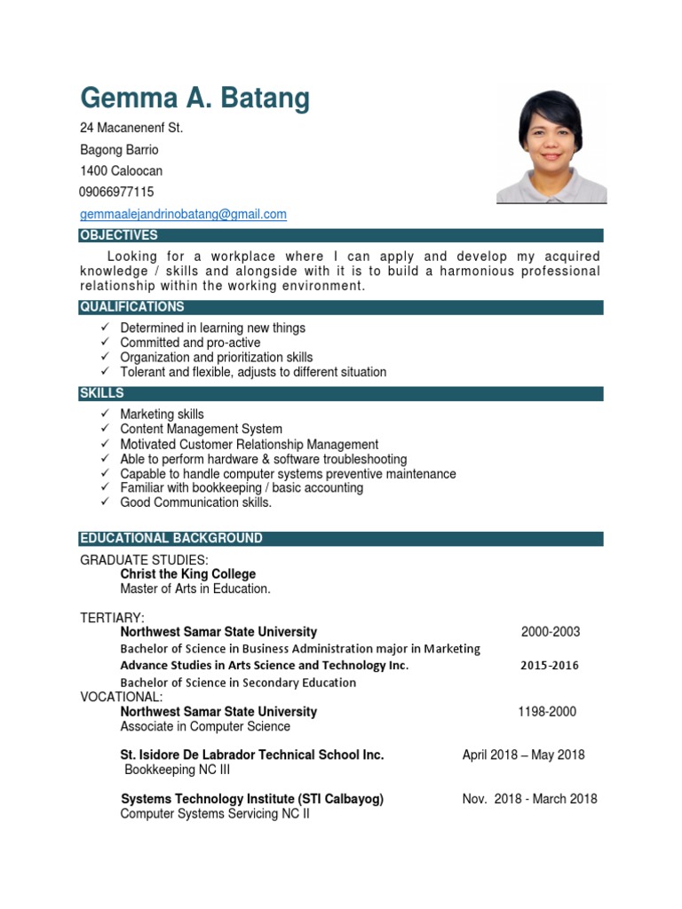 Gemma Resume | Download Free PDF | Behavior Modification | Learning