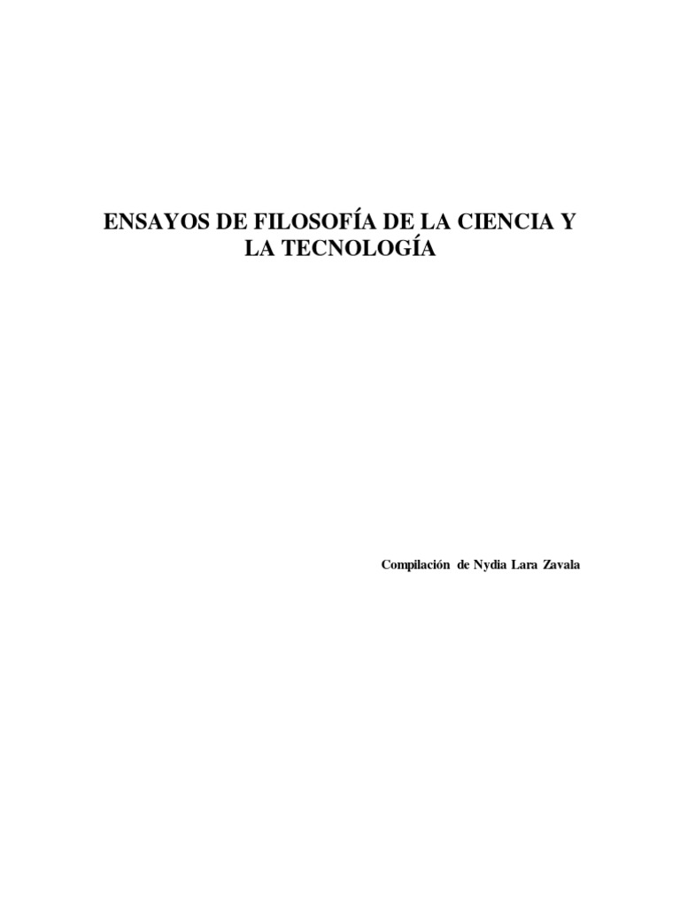 Ensayos de Filosofía de La Ciencia y La Tecnología | PDF | Validez ...