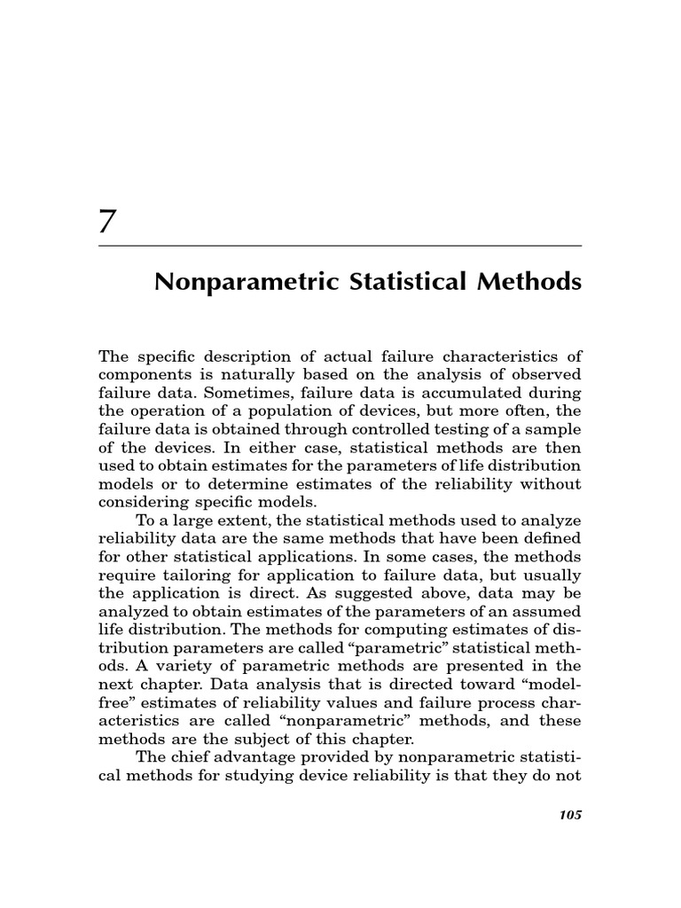 Nonparametric Statistical Methods for Analyzing Reliability Data Without Assuming a Life ...