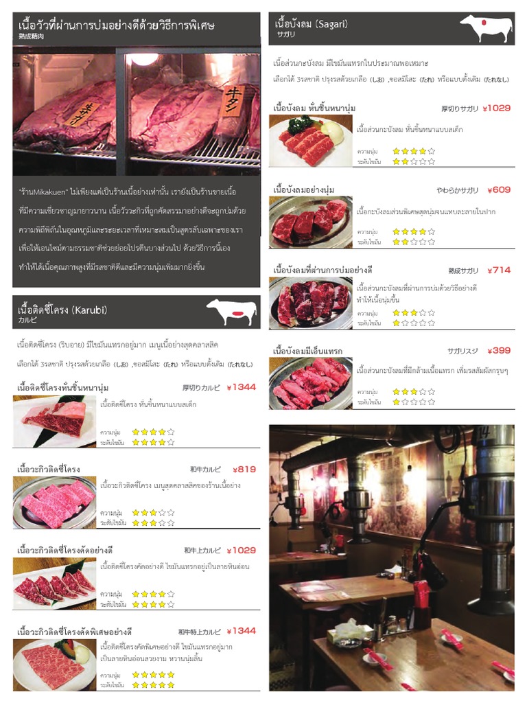 Thailand Lang Menu | PDF