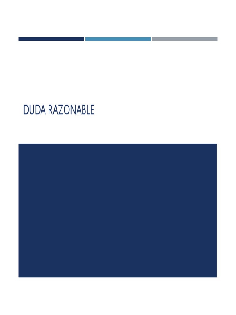 Duda Razonable | PDF | Duda razonable | Ley Pública