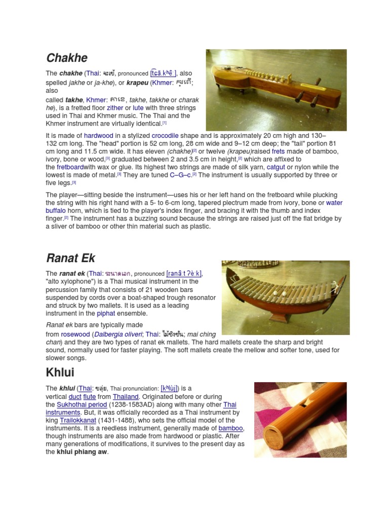 Chakhe: Khlui | PDF | Linguistics | Music Technology