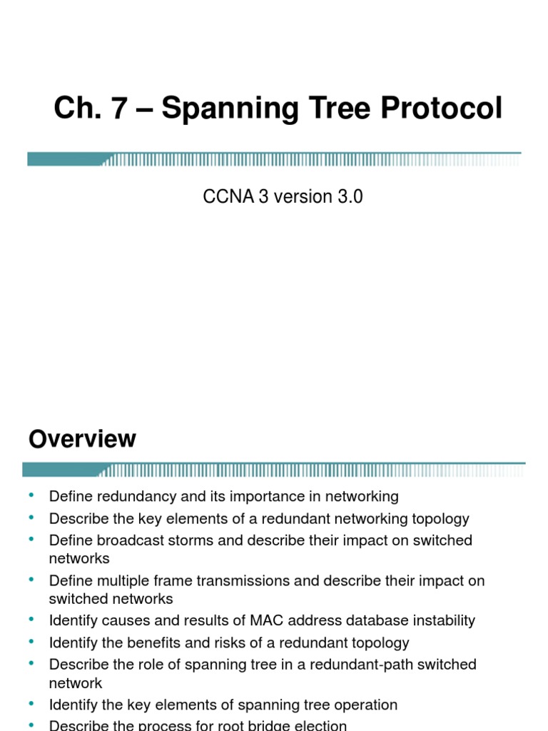 Spanning Tree Protocol: CCNA 3 Version 3.0 | Download Free PDF ...