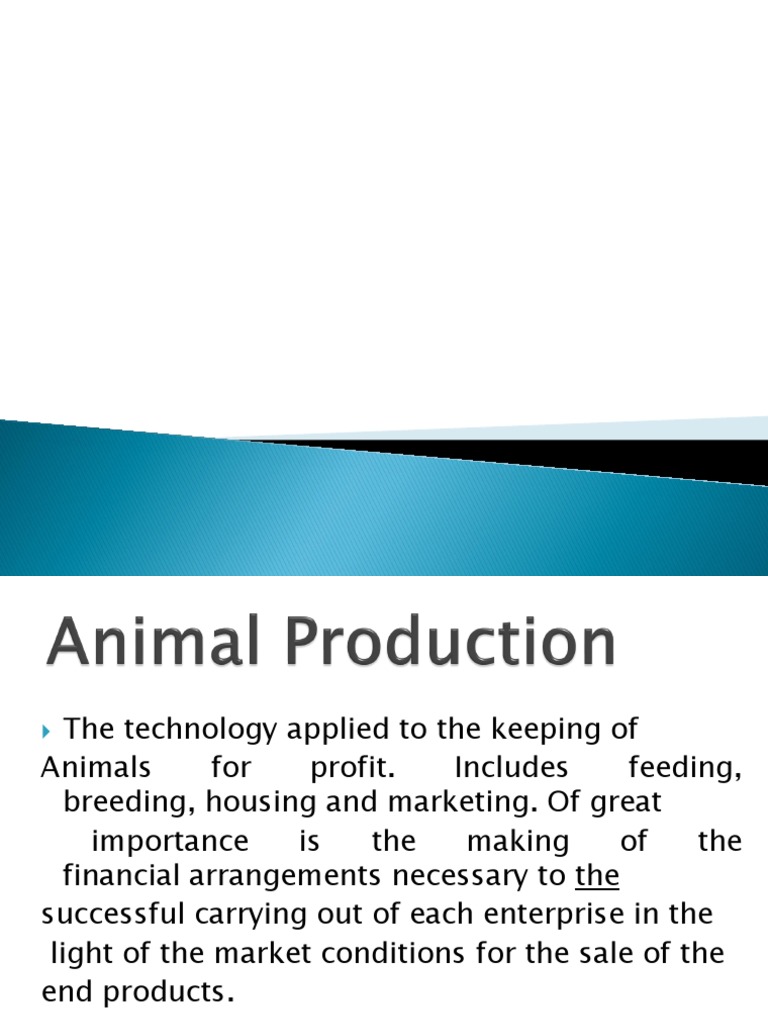 Tools for Successful Animal Production | PDF