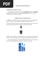 Seven Types of Alcoholic Spirits | PDF | Whisky | Scotch Whisky