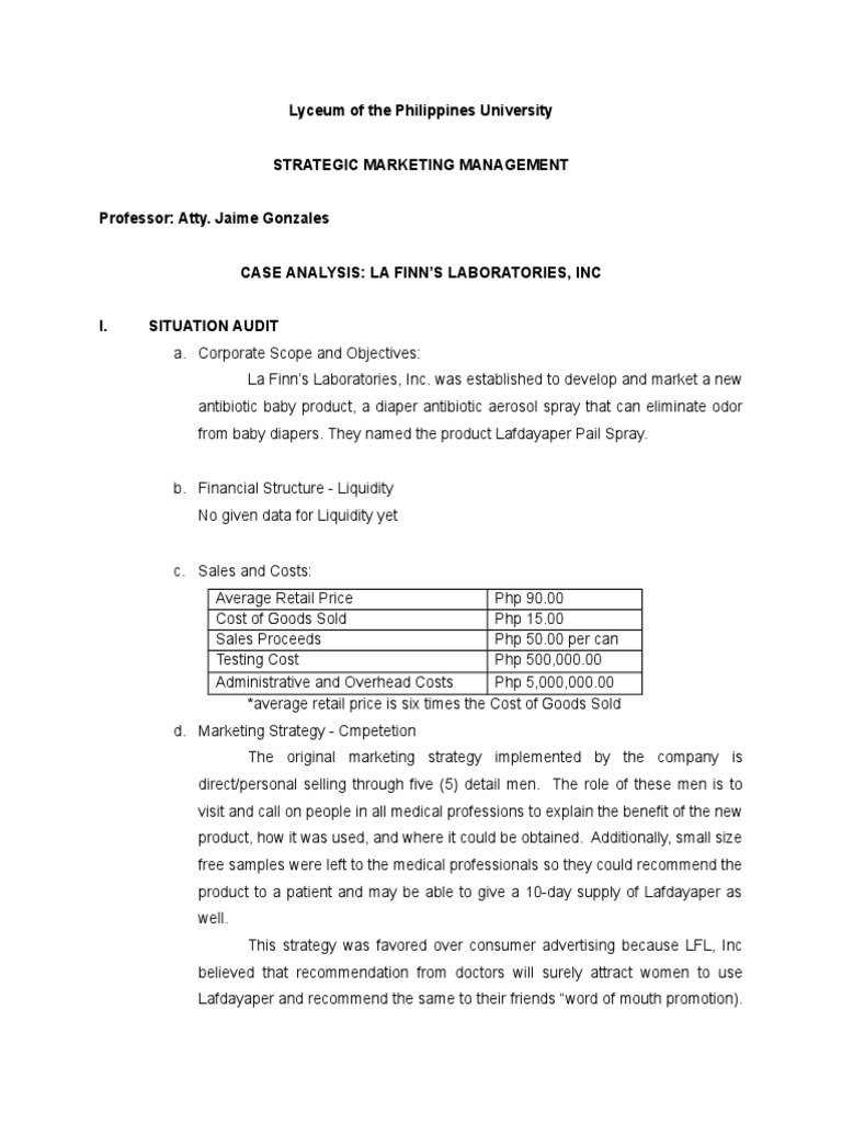 Case Study LFL | Marketing Strategy | Marketing