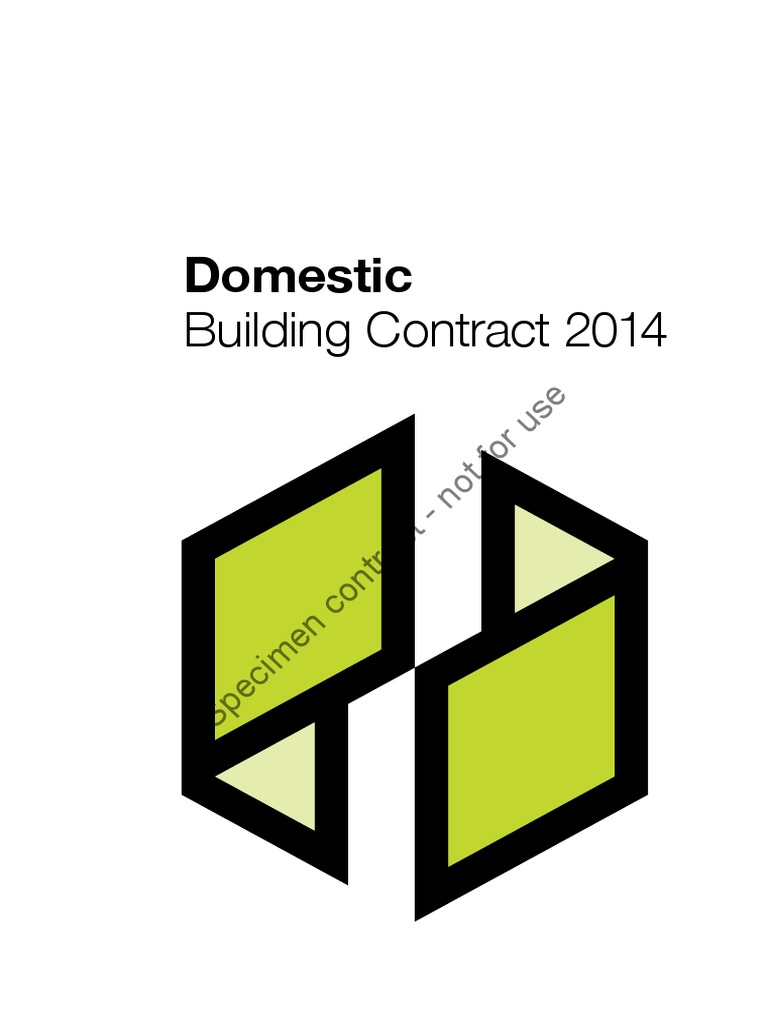 RIBA Domestic Building Contract Sample Printed PDF | PDF | Architect ...