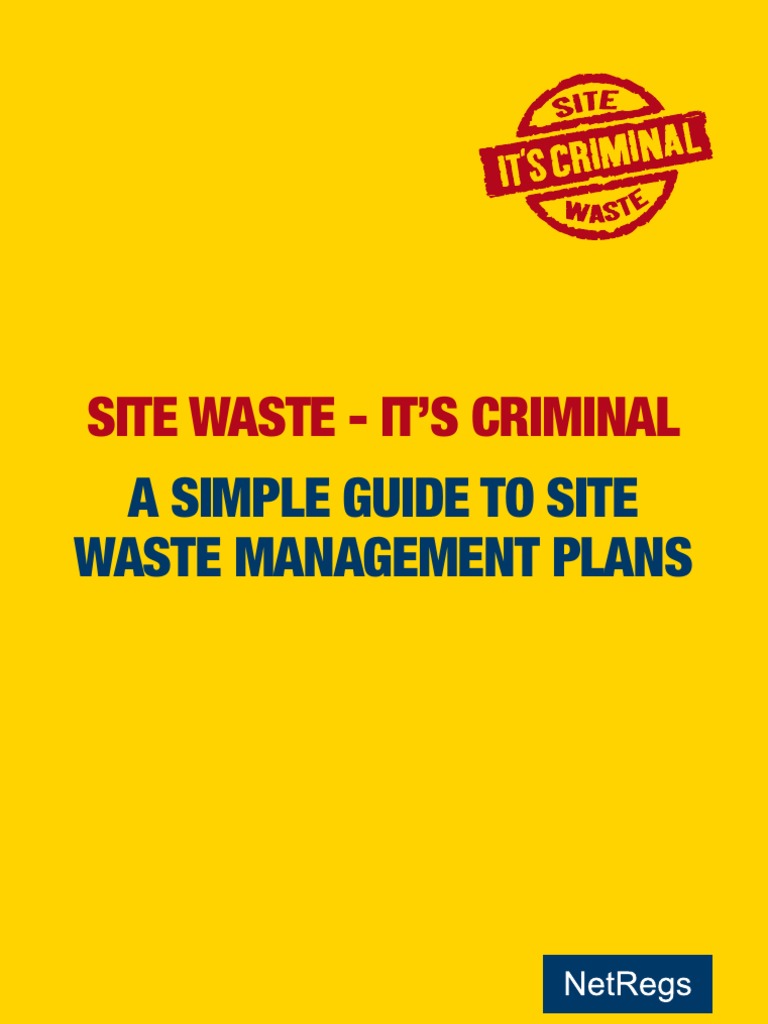 Site Waste Management Plans Guide | PDF | Recycling | Waste