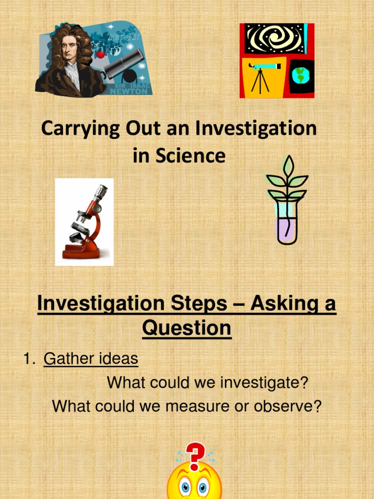 Carrying Out An Investigation in Science | PDF