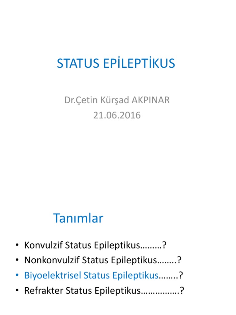 Status Epileptikus | PDF