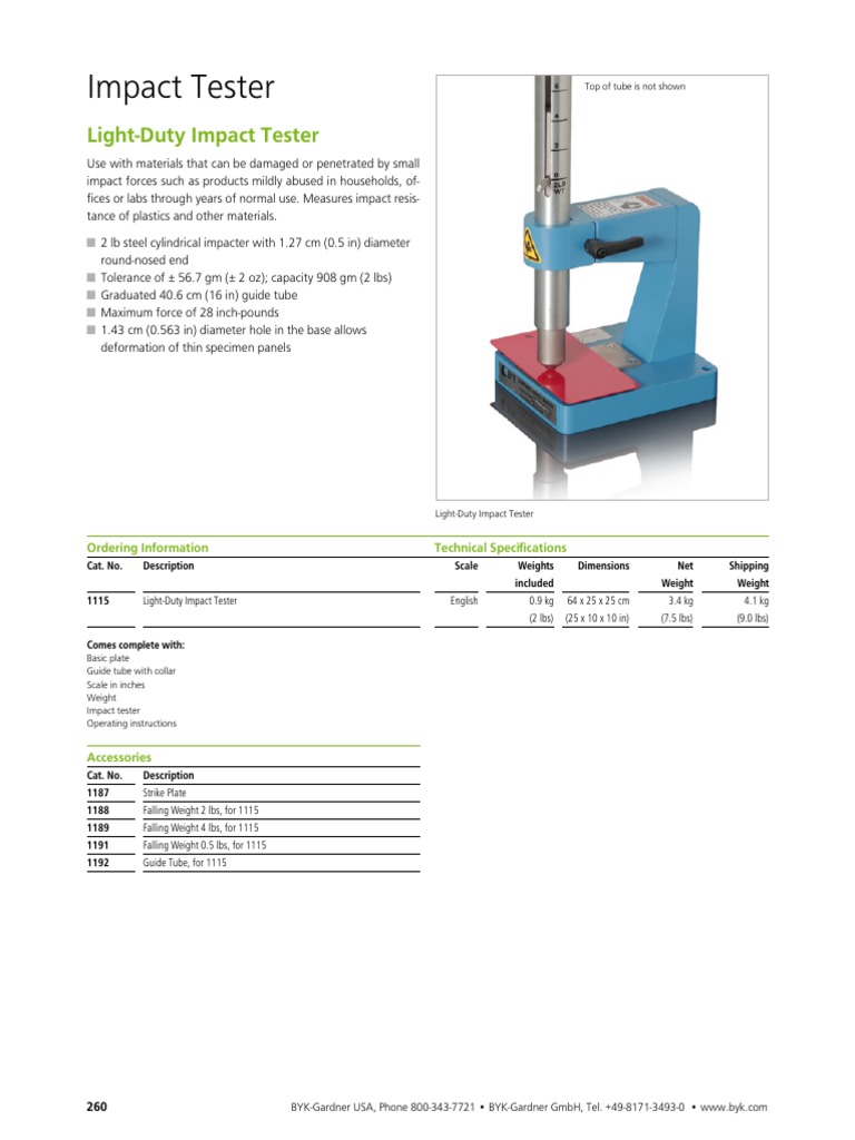 Light-Duty Impact Tester | PDF