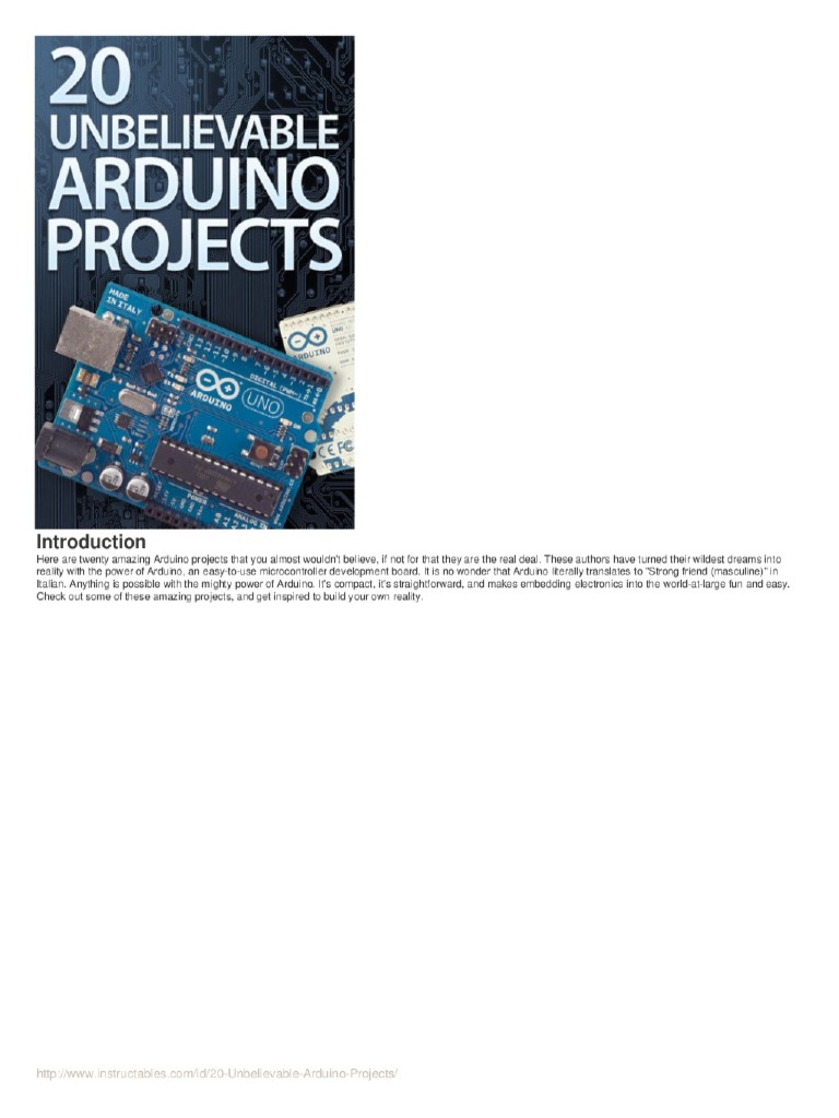 20 Unbelievable Arduino Projects | PDF