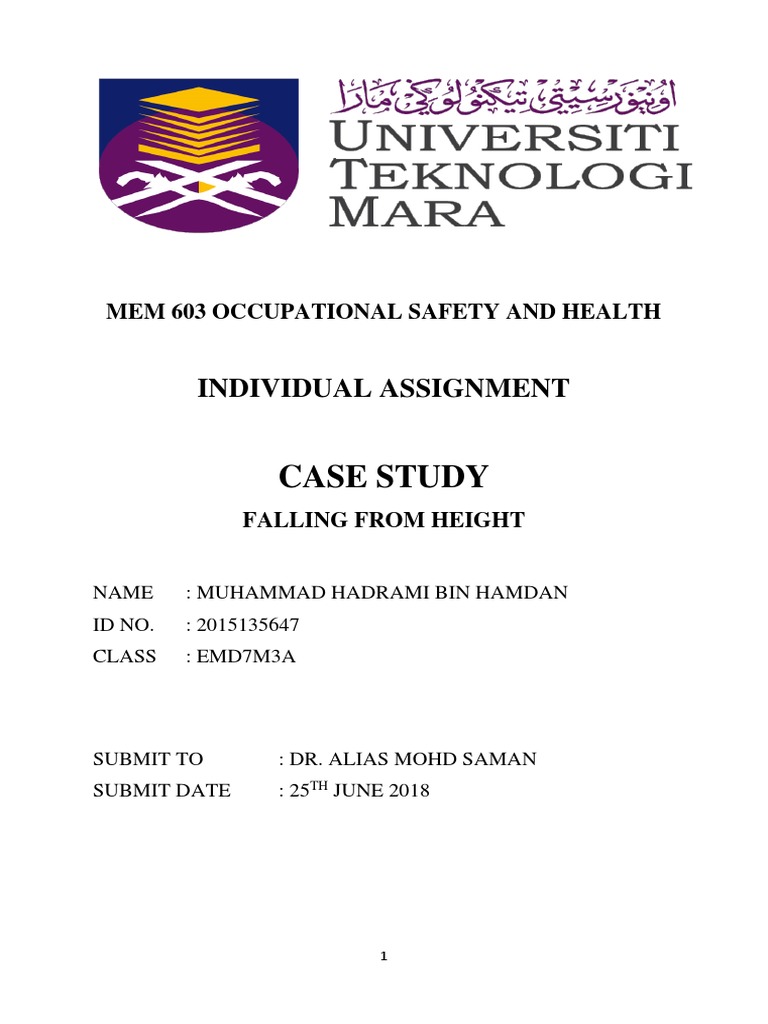 Investigating a Fatal Fall from Height: A Case Study on Preventing ...