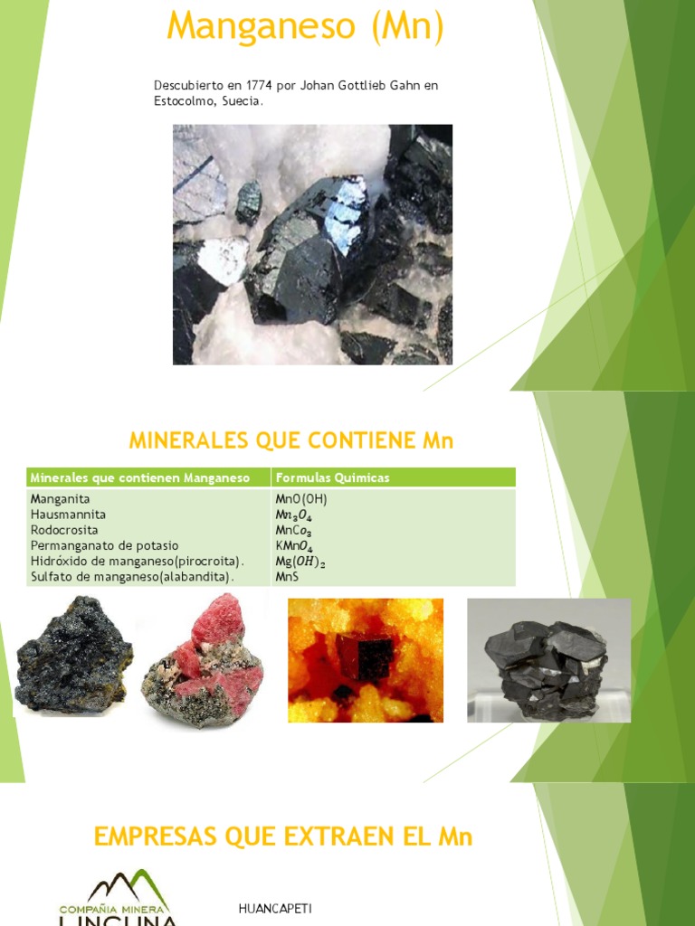 Propiedades y funciones del manganeso | PDF | Manganeso | Hierro