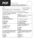 Prueba Genero Narrativo 5 Basico | PDF | Narración | Narrativa