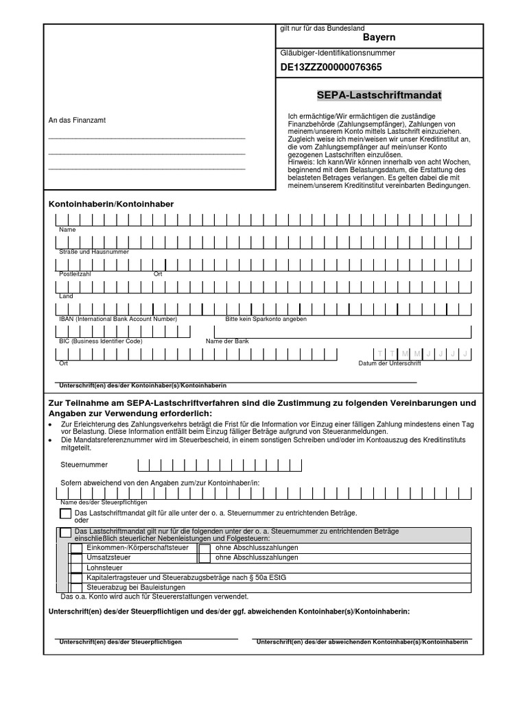SEPA Lastschriftmandat Geschuetzt | PDF