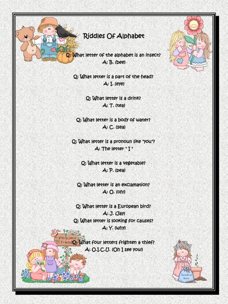 Alphabet Riddles | PDF