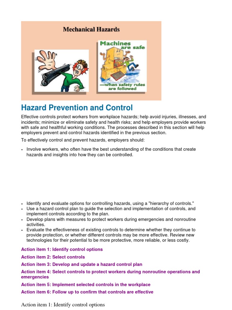 Hazard Prevention and Control | PDF | Occupational Safety And Health ...