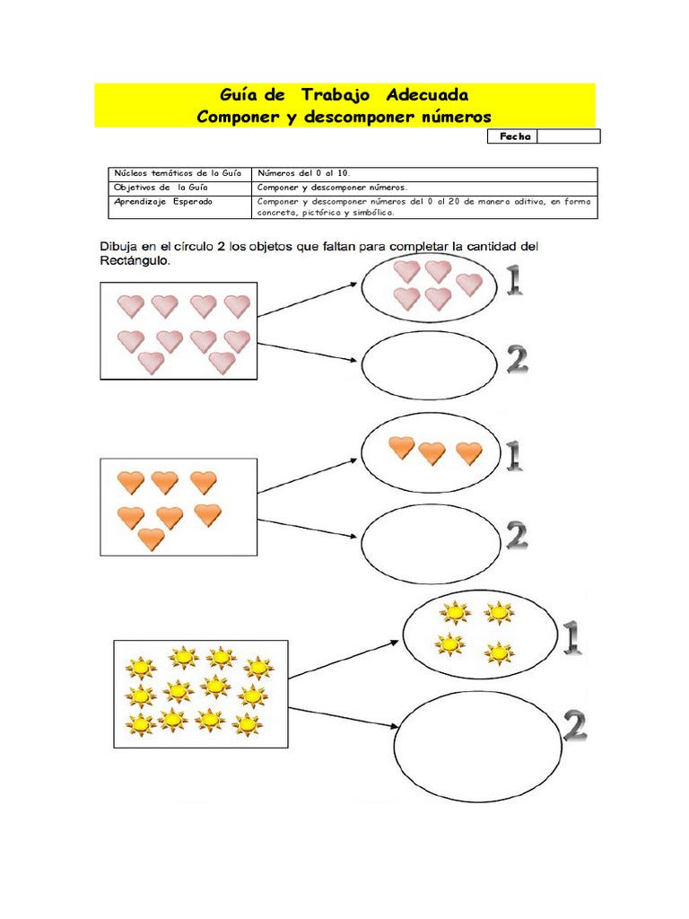 1º Basico Composición y Descomposición de Números | PDF